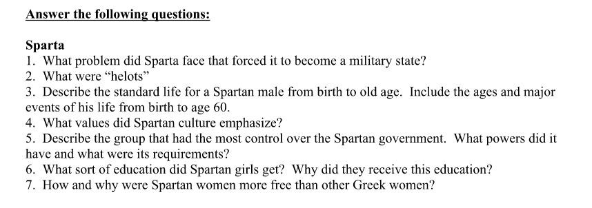 Ancient Greece: Athens vs Sparta Debate (Philosophical Chairs) Activity