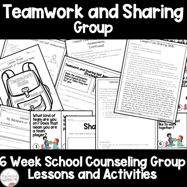 Teamwork and Sharing Group Counseling Lessons and Activities