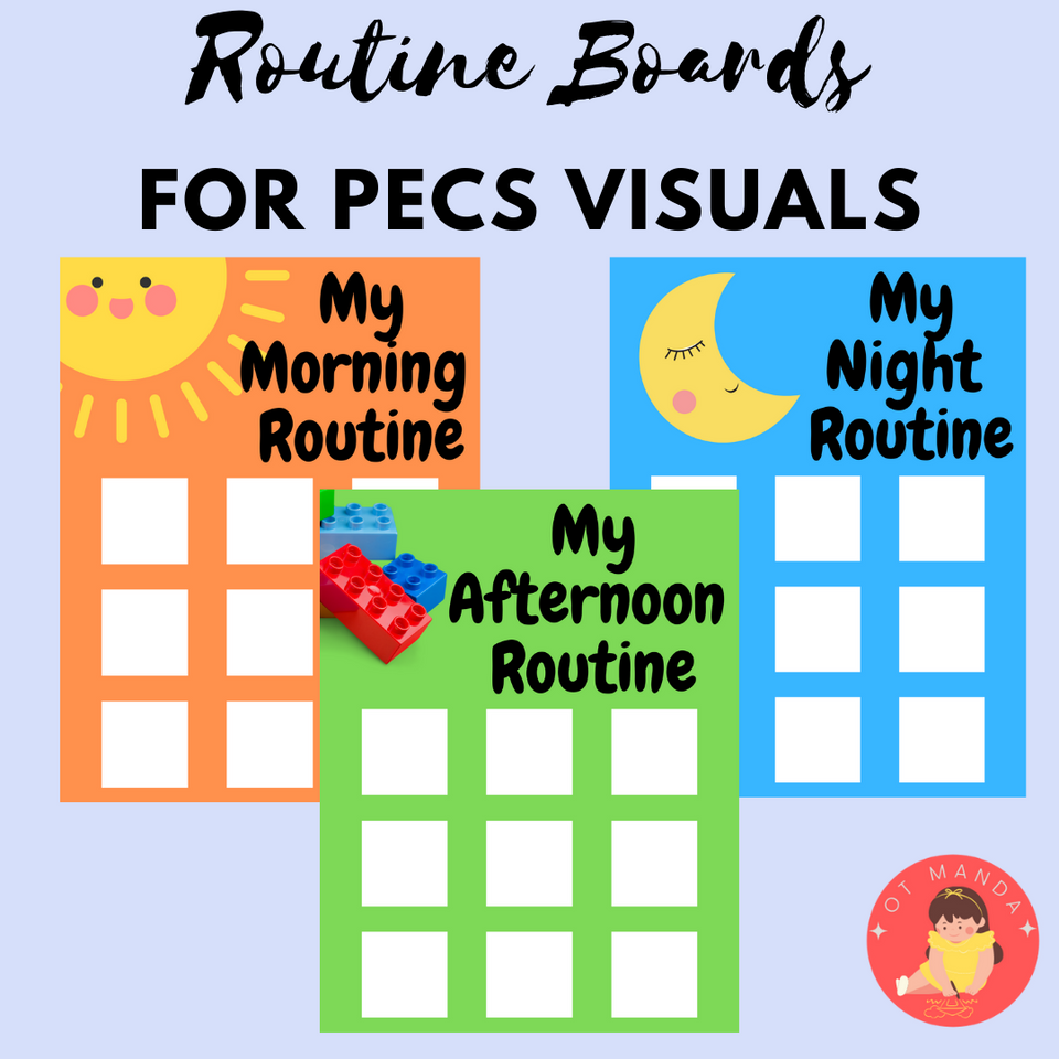 Morning Afternoon and Night Routine Charts for Visuals | Pecs Pictures ...