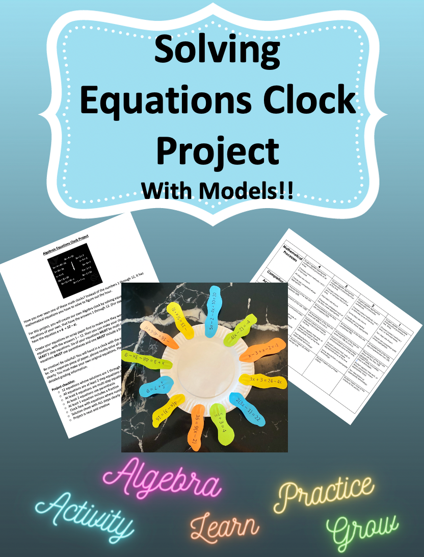 Solving Equations clock project