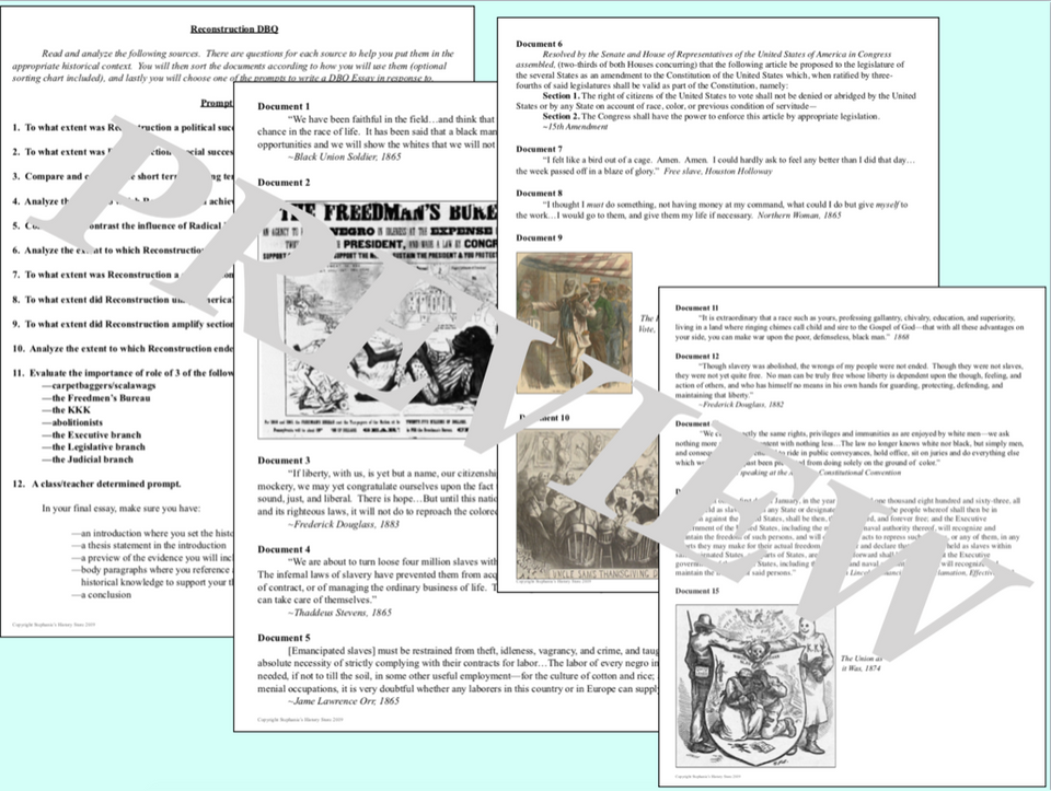 Reconstruction Quiz - Amped Up Learning