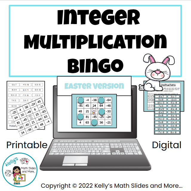 Easter Pixel Art - Adding Integers - Amped Up Learning