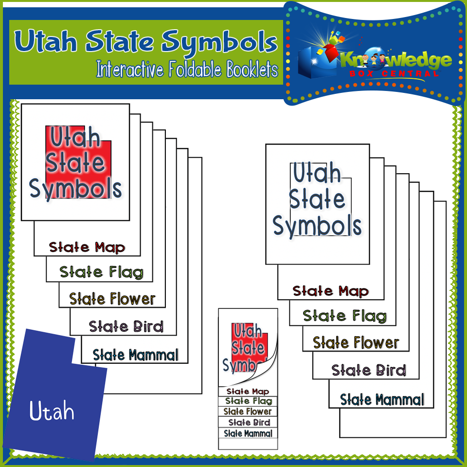 Utah State Symbols Interactive Foldable Booklets