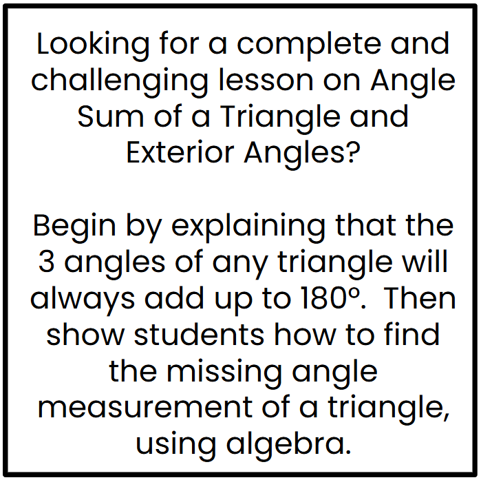 Angles and Triangles Digital Assessment