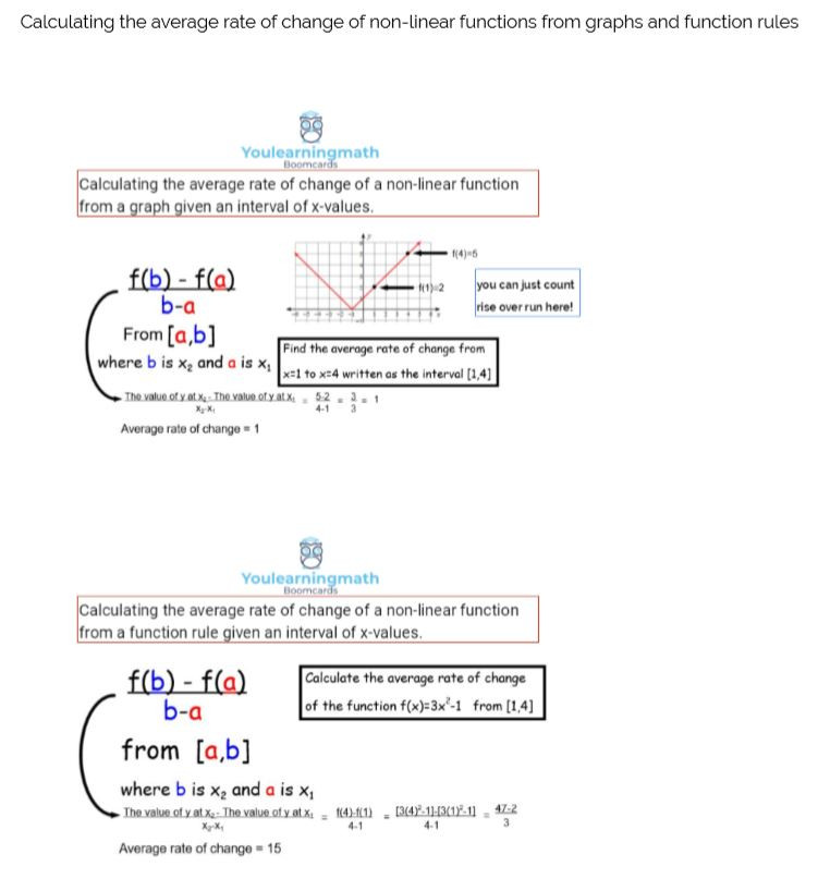 Calculating the Average Rate of Change of Nonlinear Functions - Amped ...