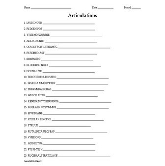 Anatomy Vocabulary Word Scramble Bundle - Amped Up Learning