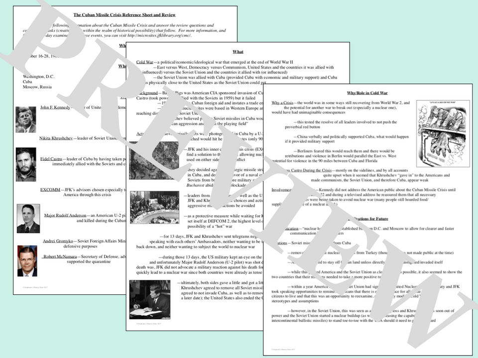 Cold War Bundle: Berlin Airlift, McCarthyism, & Cuban Missile Crisis ...