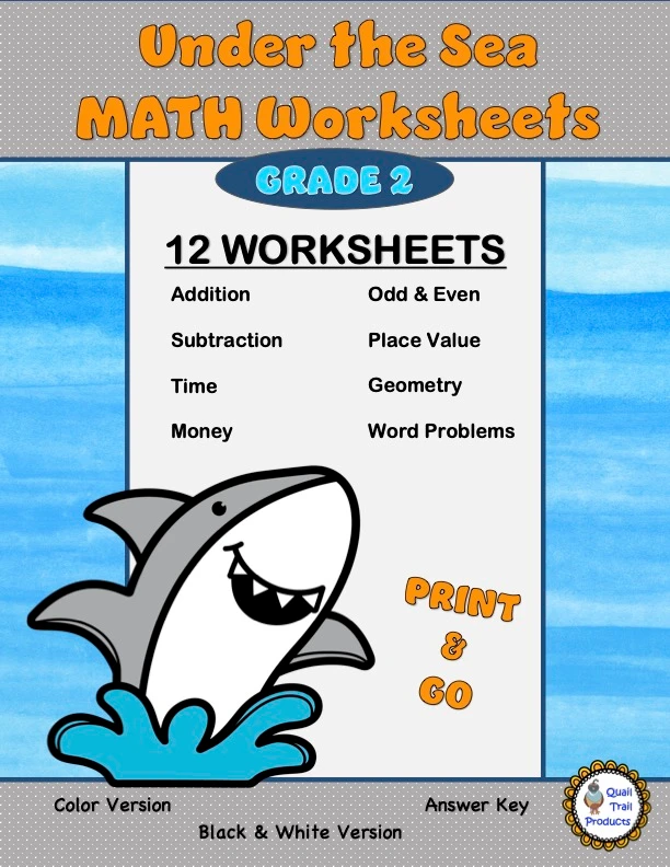 Ocean Themed Worksheets - Amped Up Learning