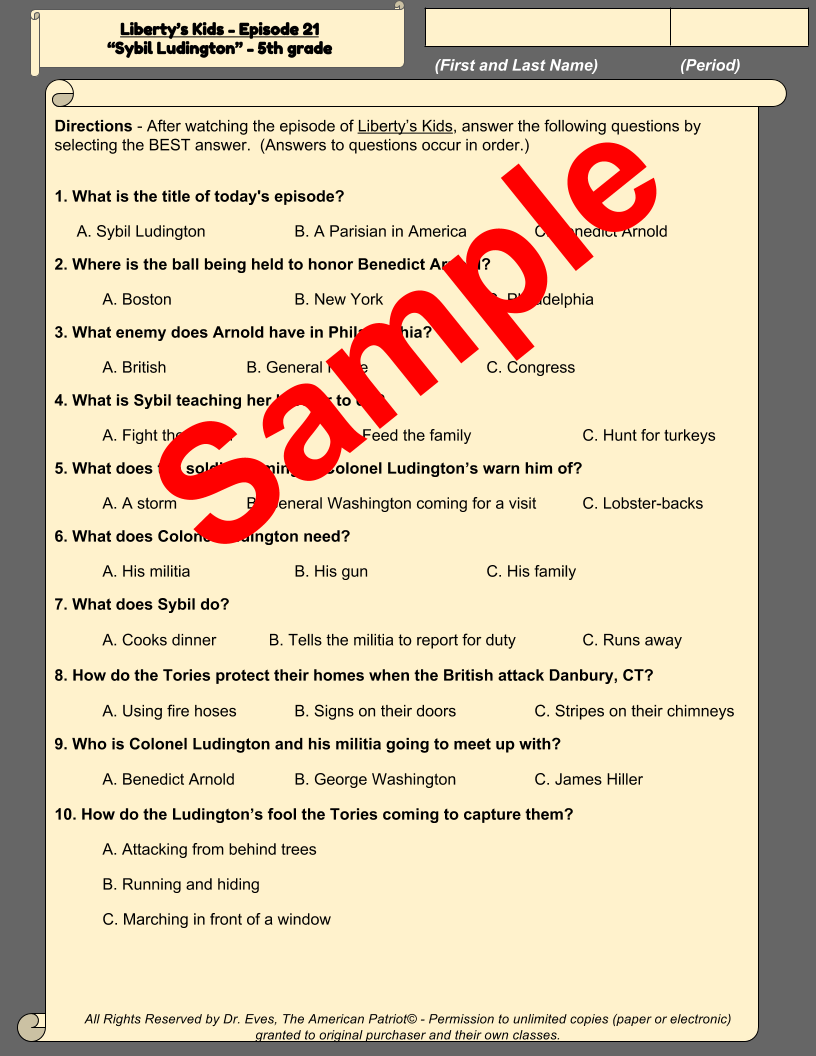 Liberty's Kids - Episode 21 - "Sybil Ludington" - Amped Up Learning