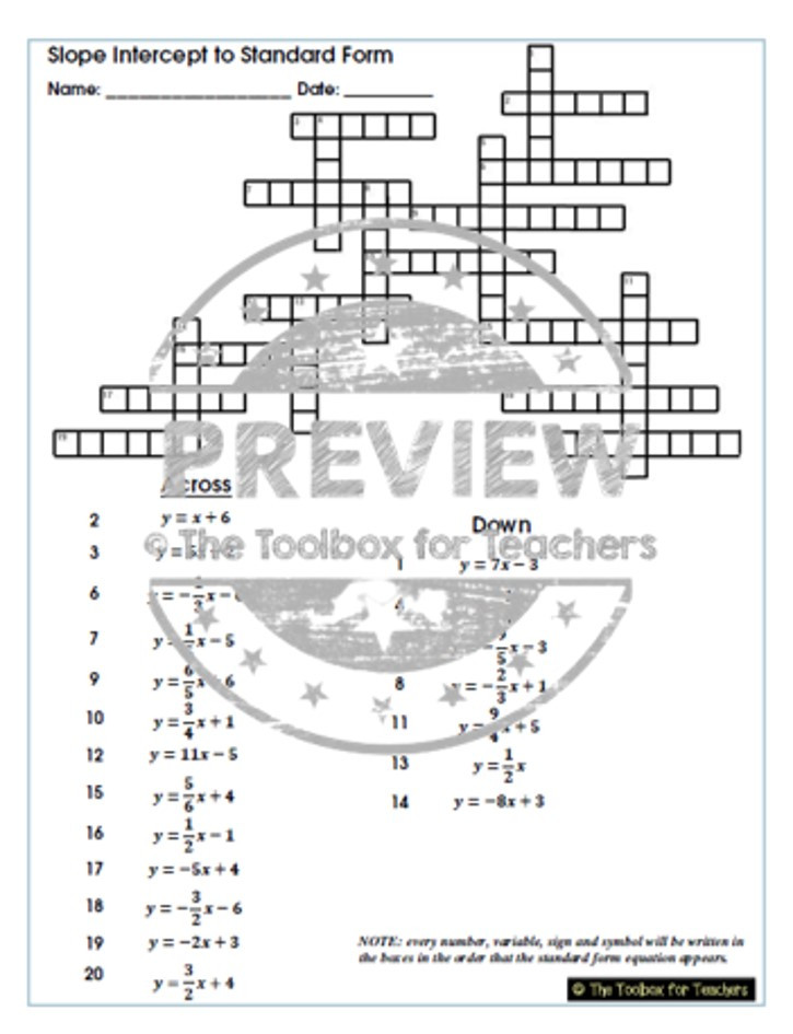 Slope Intercept Form, Linear Relationship Review - Amped Up Learning