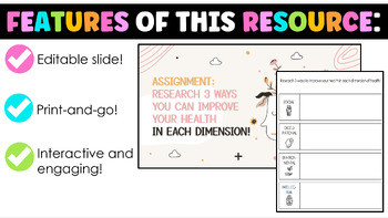 8 Dimensions of Health Research Project for Middle & High School Teens
