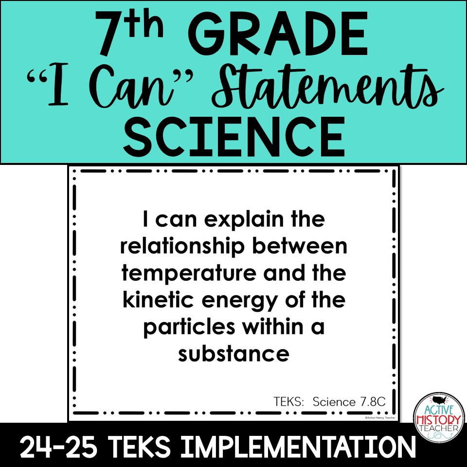 6th Grade Science TEKS I Can Statements 24-25 TEKS Revision Back to ...