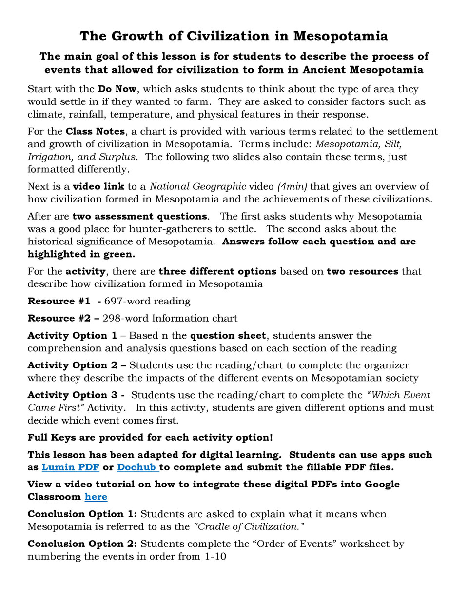 Mesopotamia - Amped Up Learning