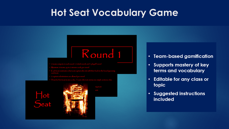 Hot Seat Vocabulary Game