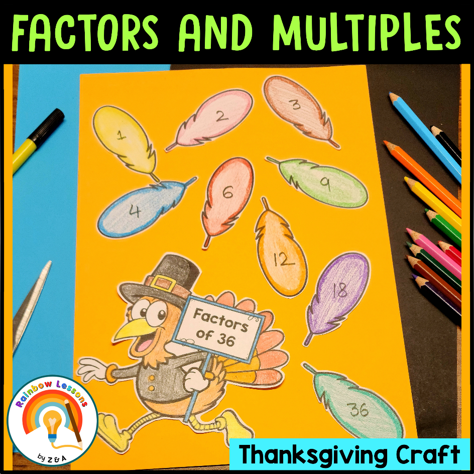 Thanksgiving Math Craftivity | Factors and Multiples Game ...