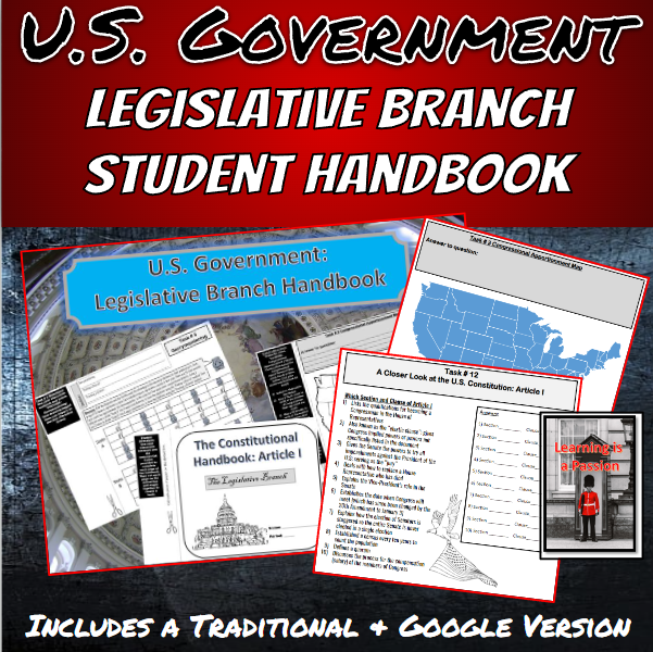 Legislative Branch Webquest - Amped Up Learning