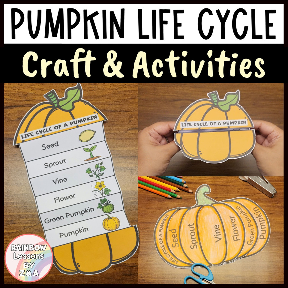 Pumpkin Life Cycle Crafts | Fall Science Activities | Life Cycle of a ...