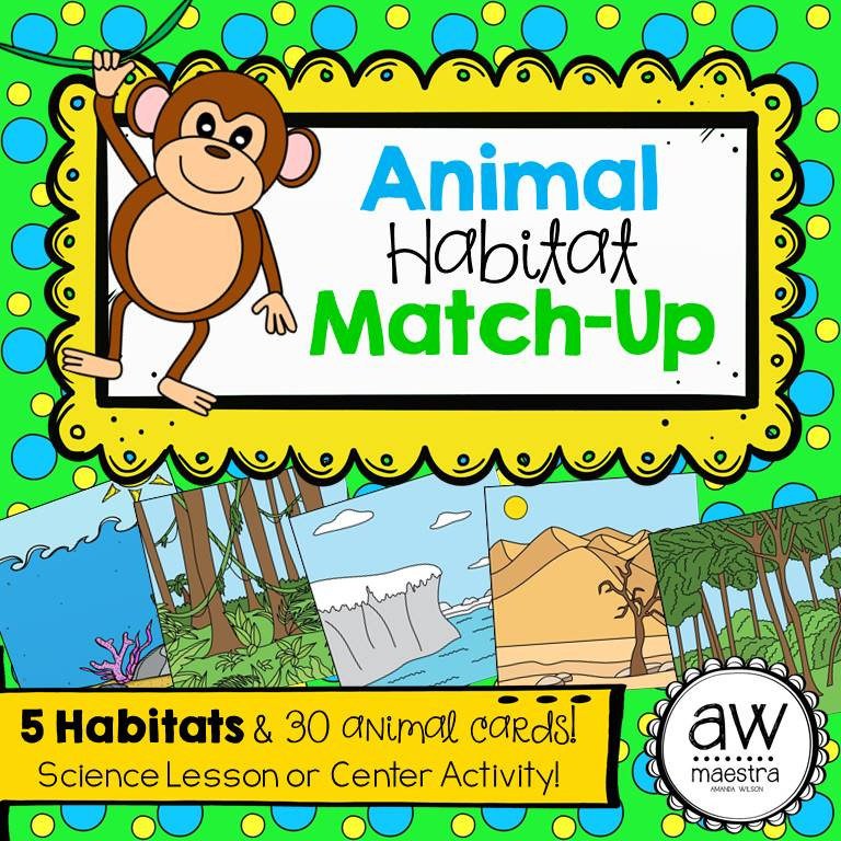 Animal Habitat Match-Up Game & Center Activity - Amped Up Learning