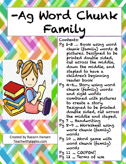 Ag Word Chunk Family - Amped Up Learning