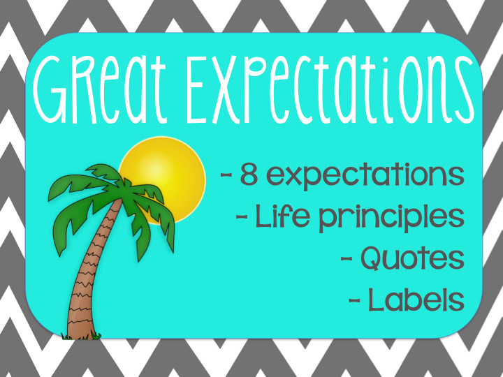 Great Expectations Classroom Culture Resources (chevron theme) - Amped ...