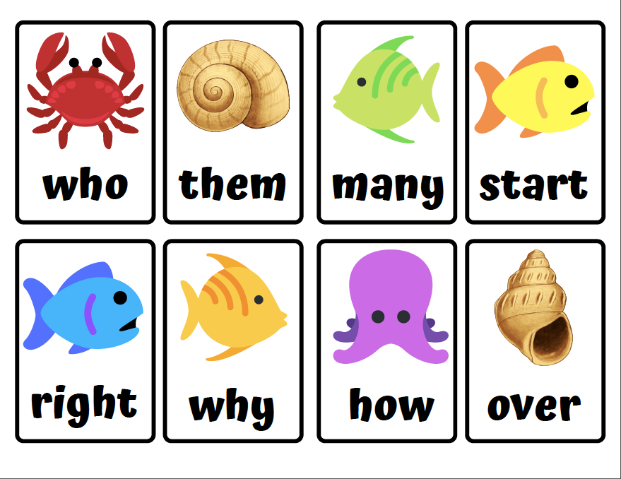 Shark Bite! A First Grade Sight Word Card Game - Amped Up Learning