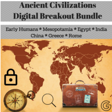 Ancient Civilizations Digital Breakout Bundle - Amped Up Learning