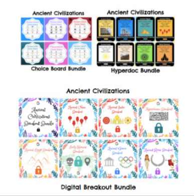 Ancient Civilizations Bundle: Hyperdocs, Choice Boards, and Digital ...