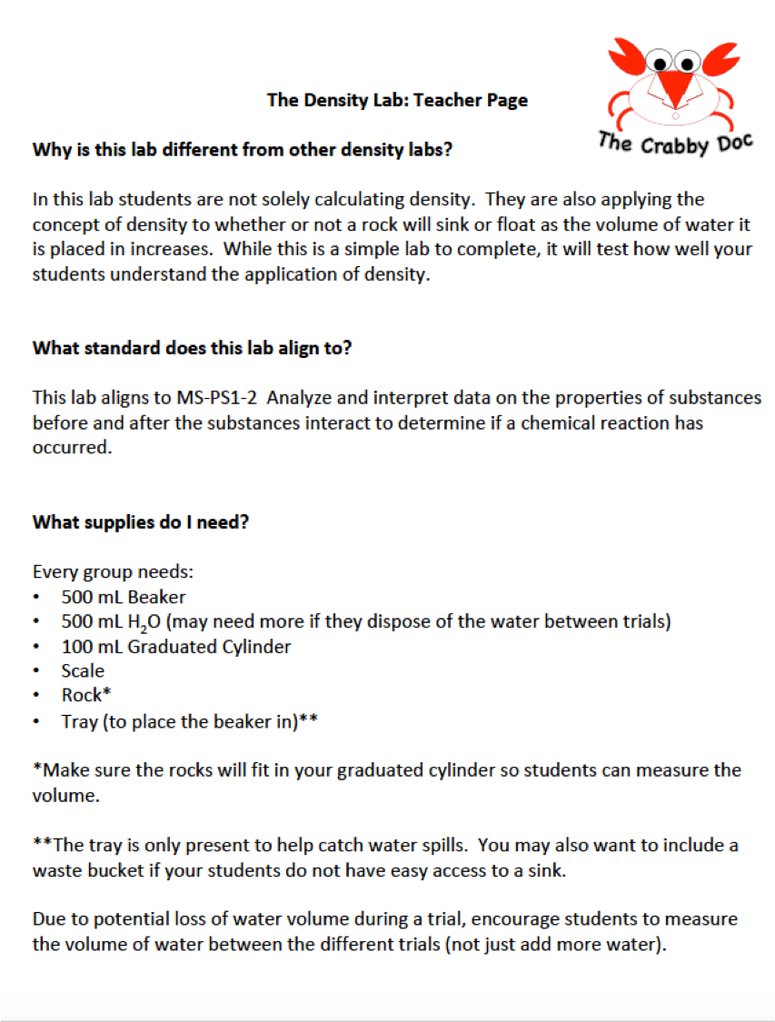 The Density Lab - Amped Up Learning