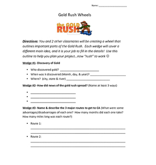 California Gold Rush Wheel Project