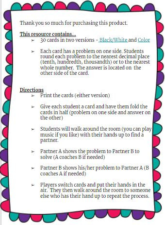 Quiz Quiz Trade - A Rounding Decimals Math Activity - Amped Up Learning