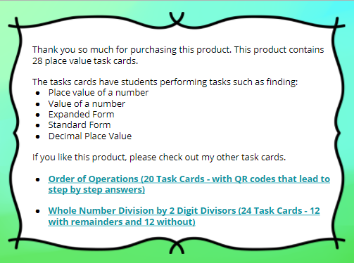 28 Whole Number & Decimal Task Cards-Standard, Word, Expanded Values w ...