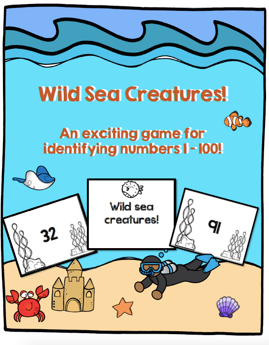 Identification Game Numbers 1 - 100 "Wild Sea Creatures" - Amped Up ...