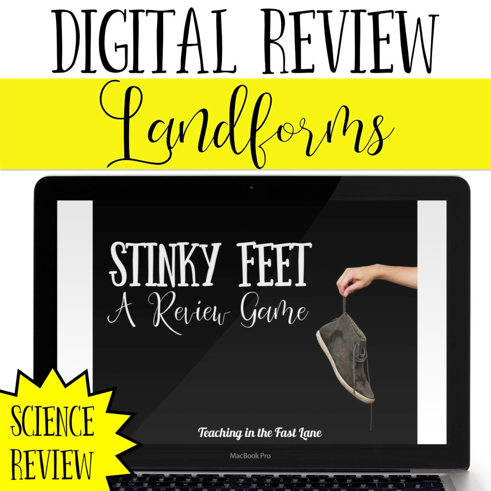 Landforms Review Game - Digital Stinky Feet - Amped Up Learning