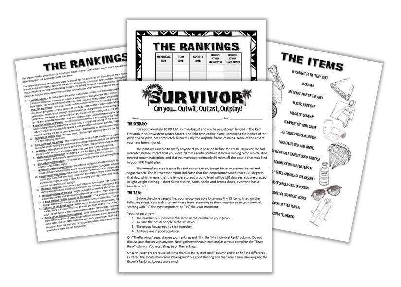 Survivor the Game- Will Your Students Survive? Great for Health Science ...