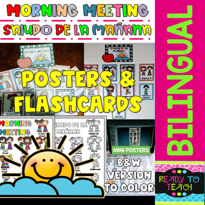 MORNING MEETING - SALUDOS DE LA MAÑANA - Posters and Flashcards ...