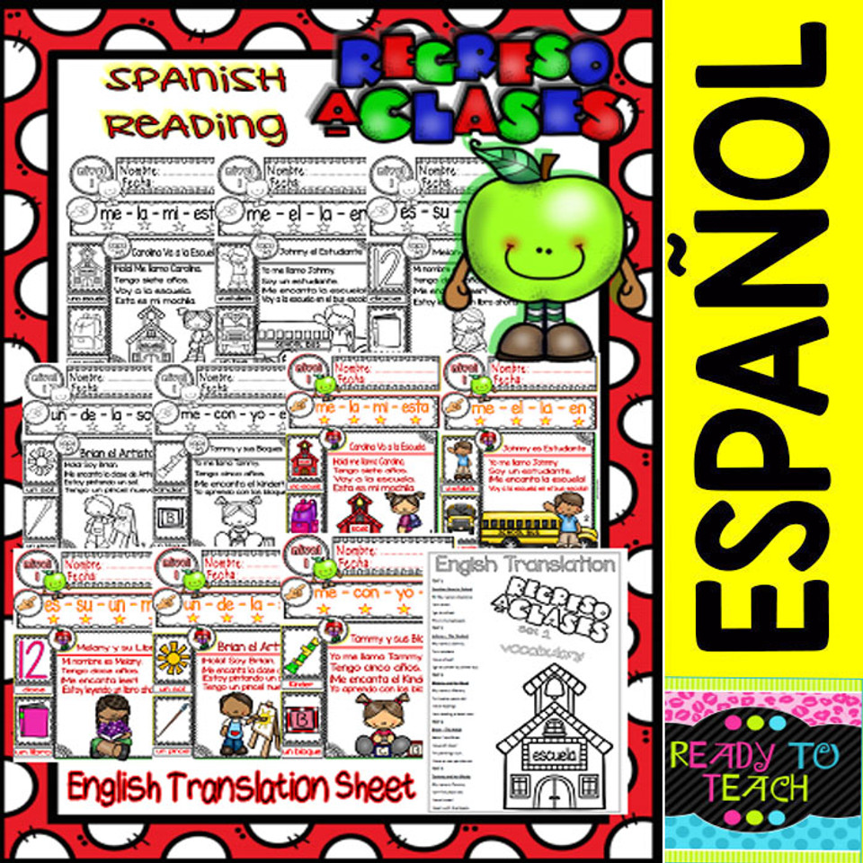 Spanish-Reading-Regreso-a-Clases-BTS-Guided-Reading-Passages-Level-1 ...