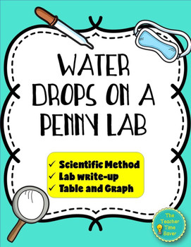 Water Drops on a Penny Lab Activity Printable - FREE - Amped Up Learning