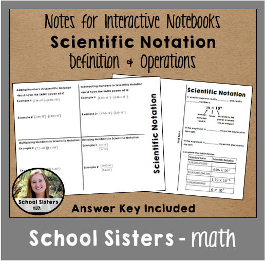 Doodle Notes: Scientific Notation - Amped Up Learning