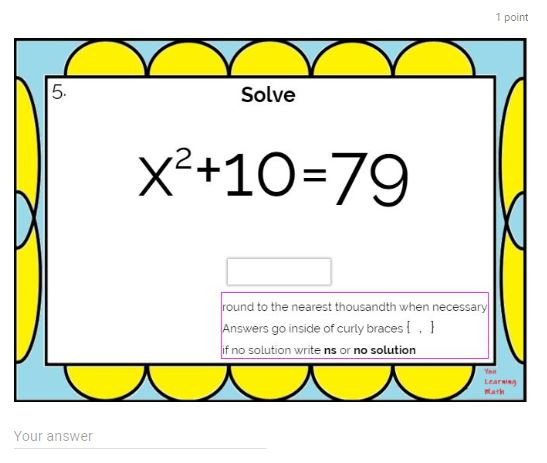 Solving Quadratic Equations by Factoring: Google Forms Quiz - 20 ...