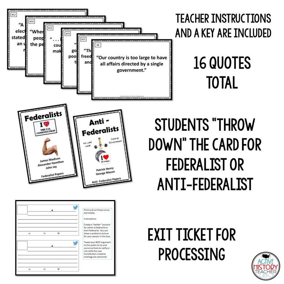 Federalist vs. Anti-Federalist Game Which one are you?? - Amped Up Learning