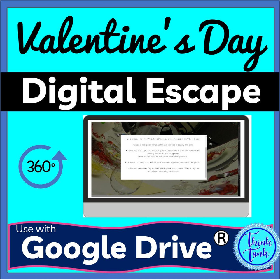 Valentine's Day Digital ESCAPE ROOM for Google Drive® - Amped Up Learning