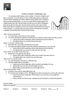 Roller Coaster Challenge Lab - Amped Up Learning