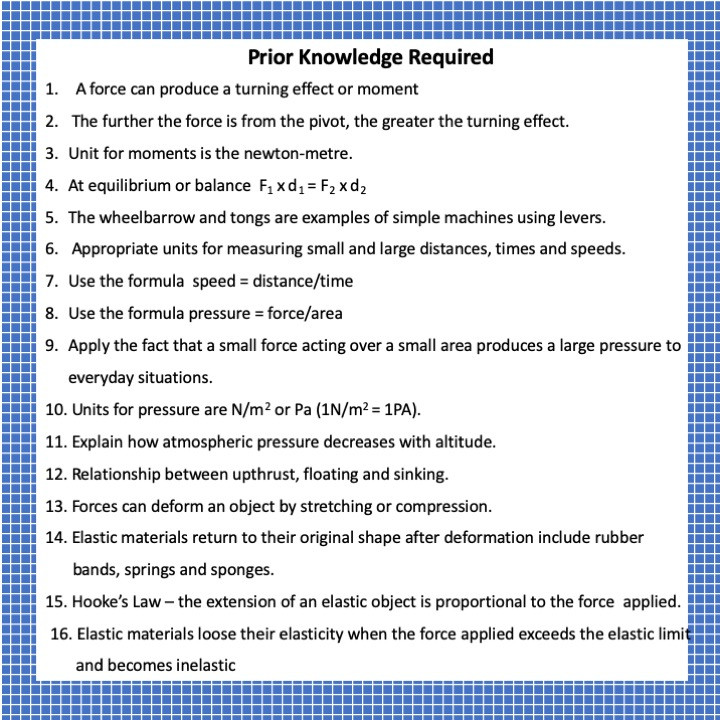 Forces - Module on Pressure, Moments, Speed and Hooke's Law Plus 6 ...