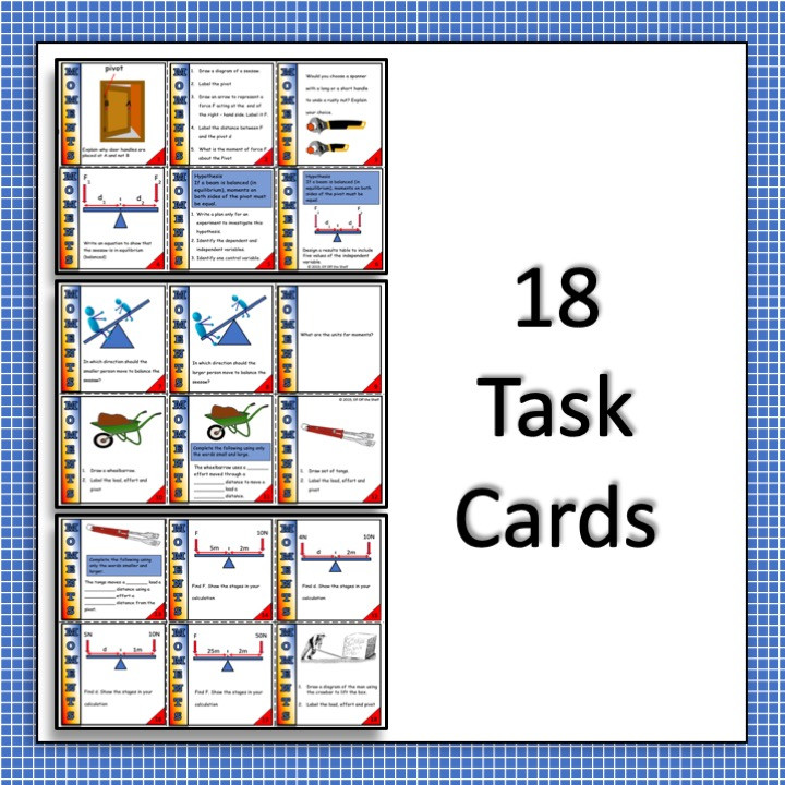 Forces - 18 Moments Task Cards - Amped Up Learning