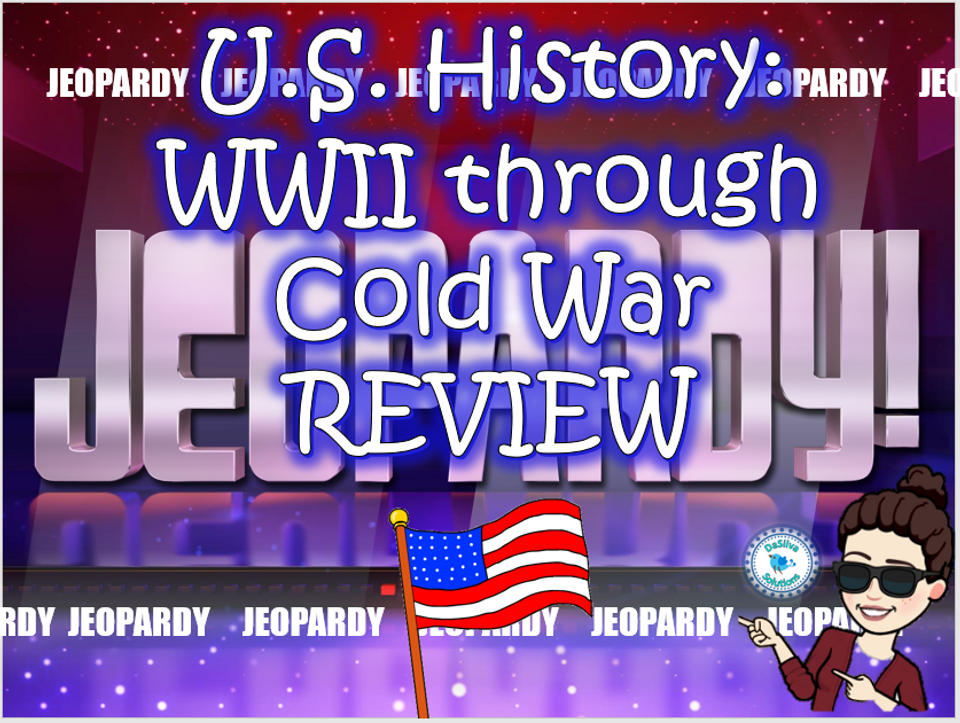 US History: WWII through Cold War Jeopardy Review Game Activity - Amped ...