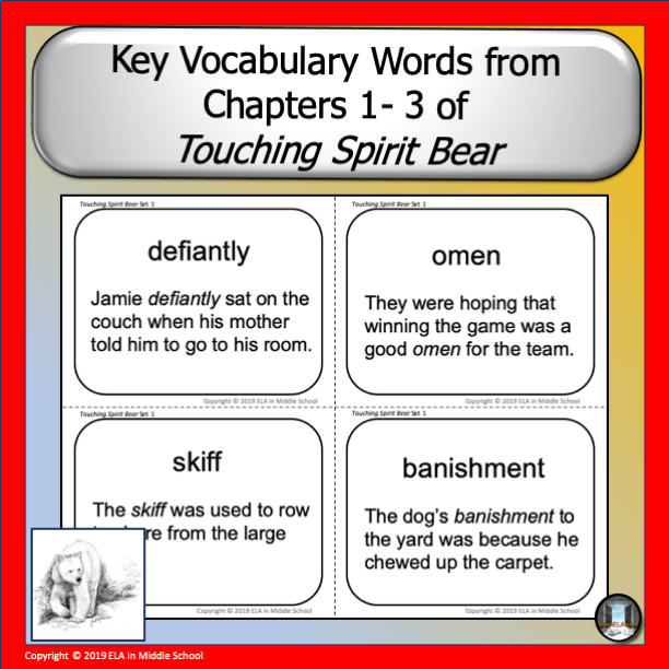 Touching Spirit Bear Vocabulary Flashcards Set 1 - Amped Up Learning