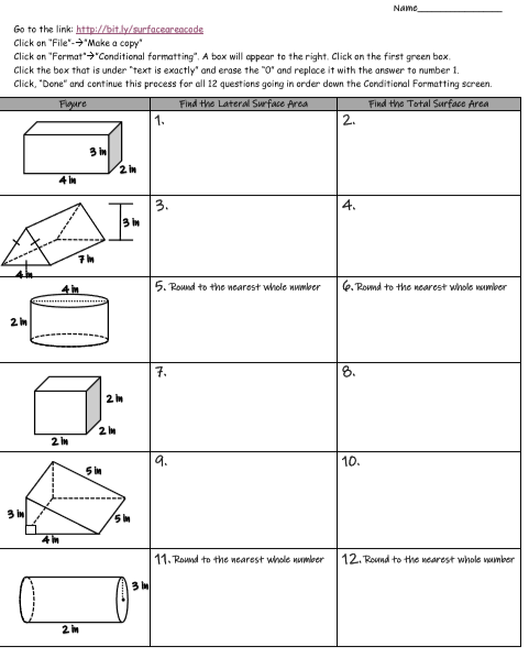 Lateral and Total Surface Area Mini Breakout - Amped Up Learning