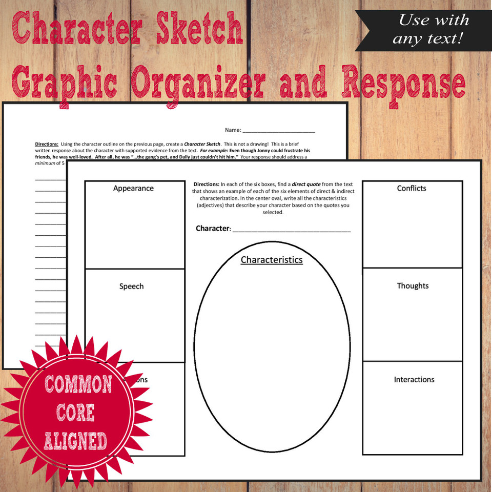 Character Sketch Graphic Organizer and Response - Amped Up Learning