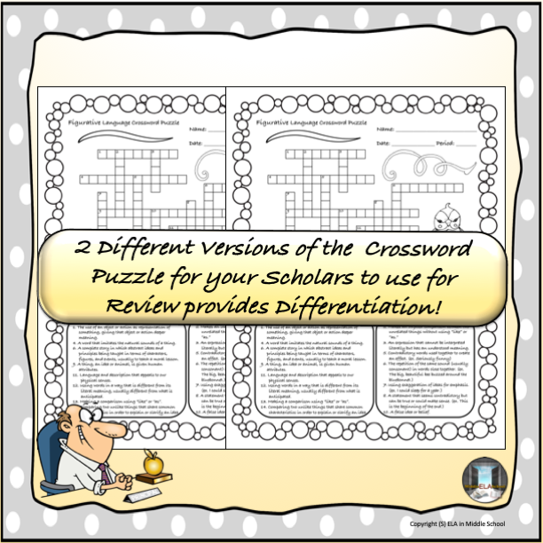 Figurative Language Crosswords (and Doodles!)! - Amped Up Learning
