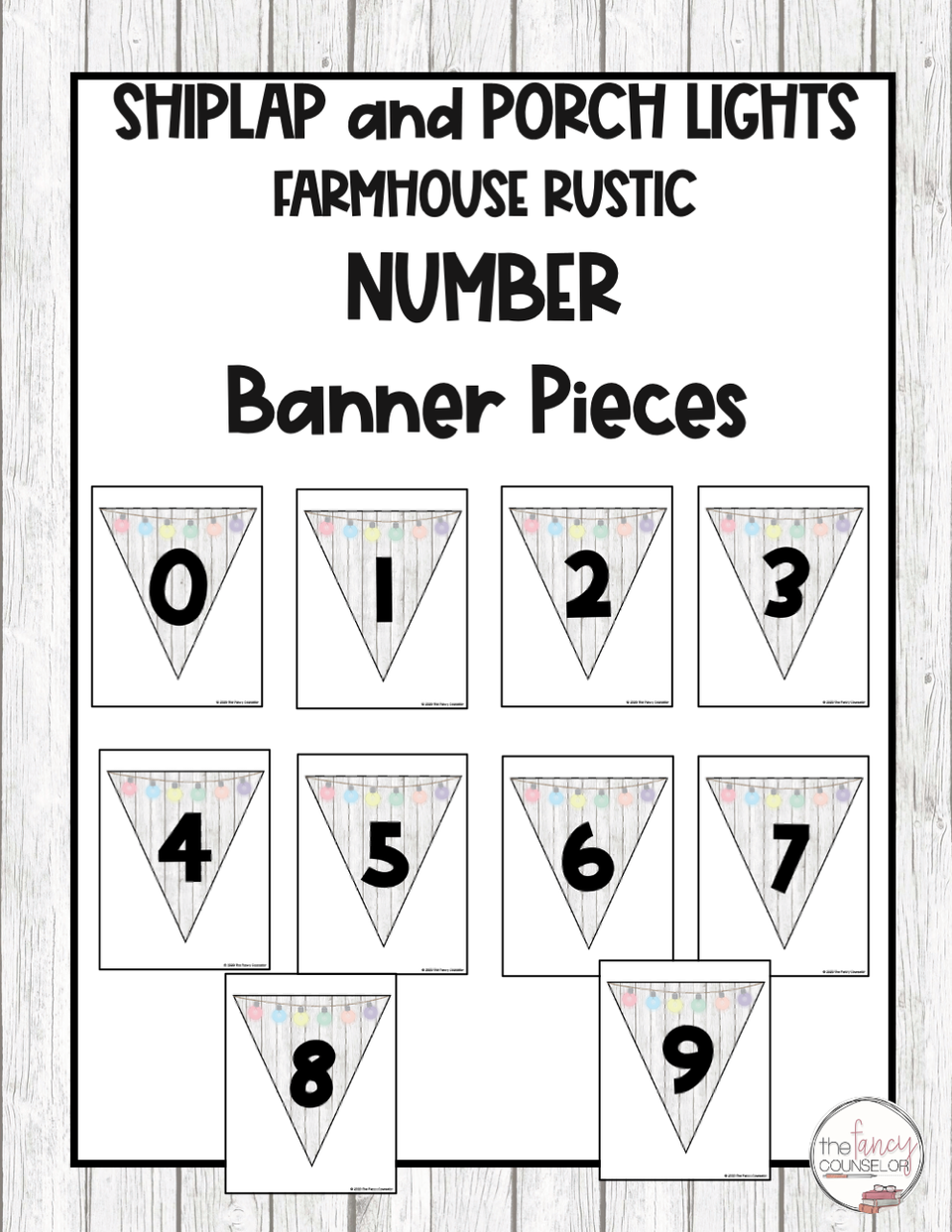 Farmhouse Rustic Banner Numbers Classroom Decor - Amped Up Learning